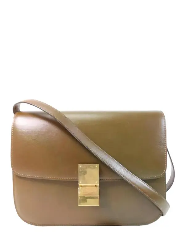 Celine Classic Box Calfskin Shoulder Bag - Brown