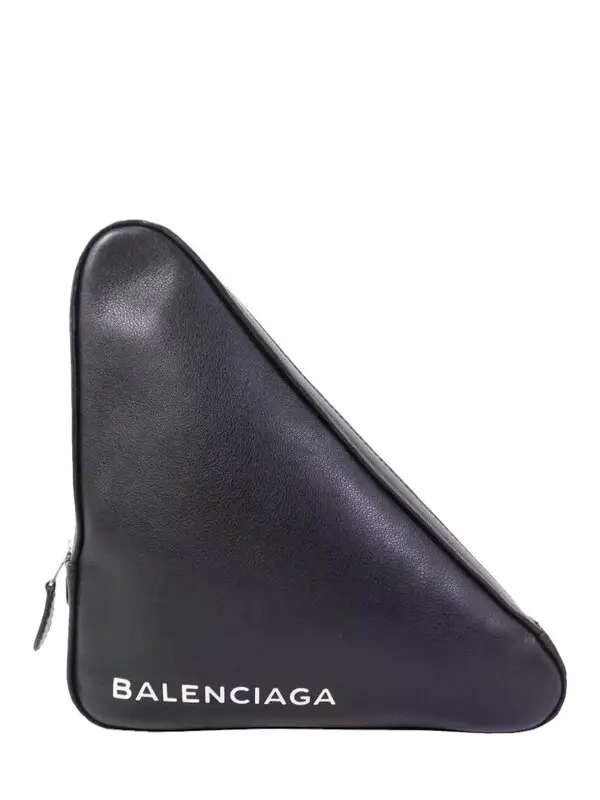 Balenciaga Triangle Clutch Bag - Black