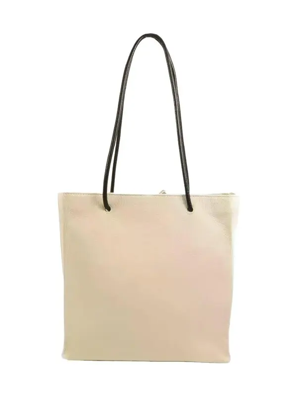Balenciaga Logo-print Leather Tote Bag - Neutrals