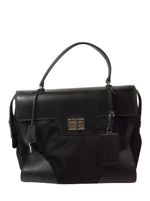Prada Tessuto Saffiano Handbag - Black