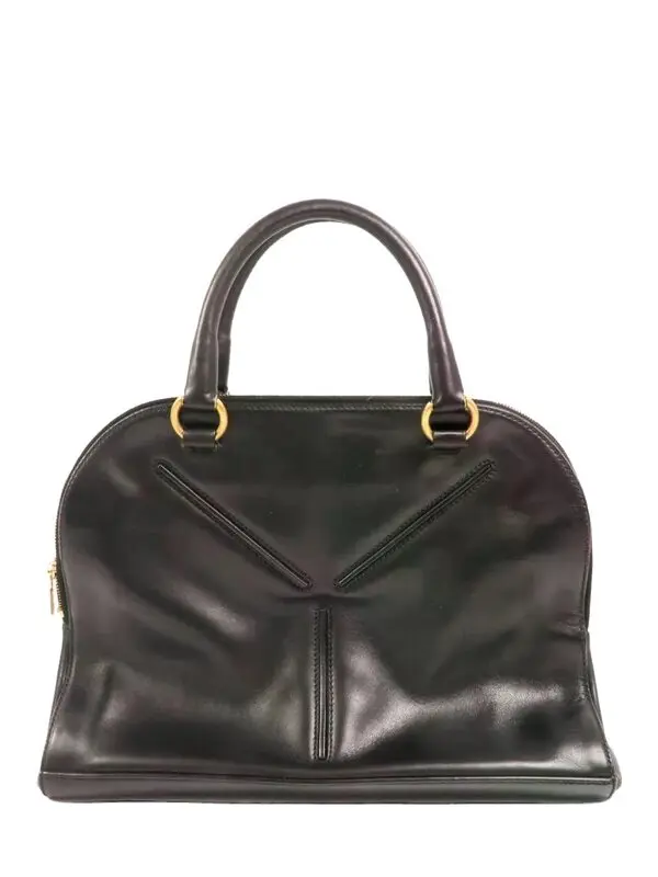 Saint Laurent Rive Gauche 32 Leather Tote Bag - Black