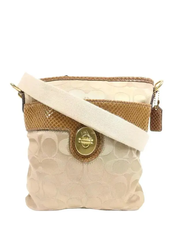 COACH VINTAGE Monogram Turn-lock Shoulder Bag - Neutrals