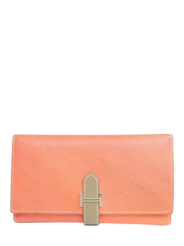 Hermès Epsom Bearn Tri-fold Wallet - Orange