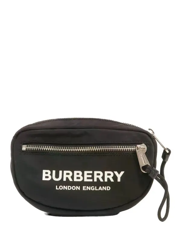 Burberry Cannon Logo Print Belt Bag - Black