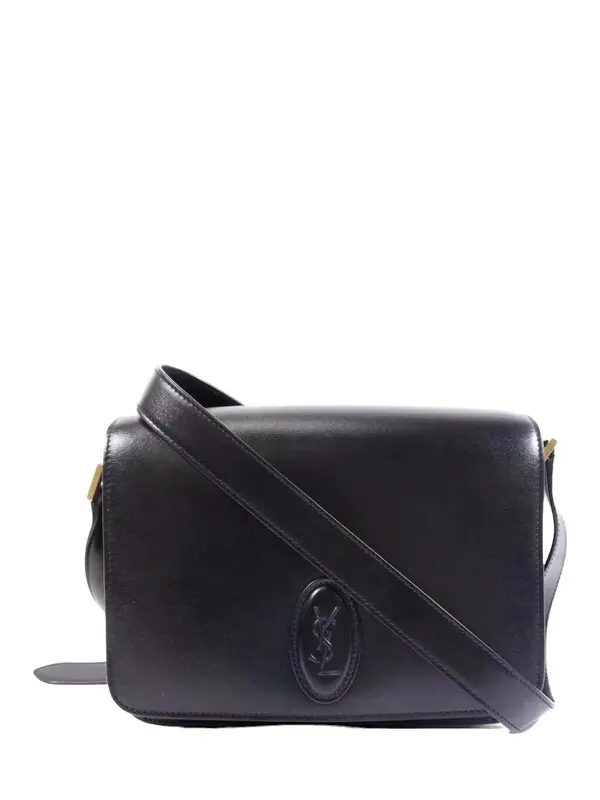 Saint Laurent Shoulder Bag With Logo Plaque - Black
