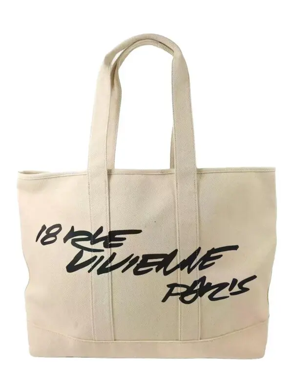 Kenzo Boke Flower Logo Print Tote Bag - Neutrals
