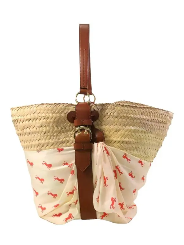 Chloé Panier Horse-print Bucket Bag - Neutrals