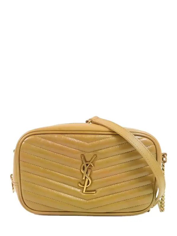 Saint Laurent Chevron Quilted Shoulder Bag - Neutrals