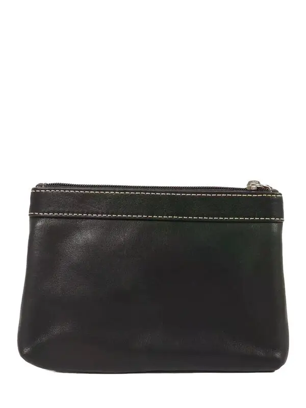 COACH VINTAGE Pleated Leather Pouch - Black