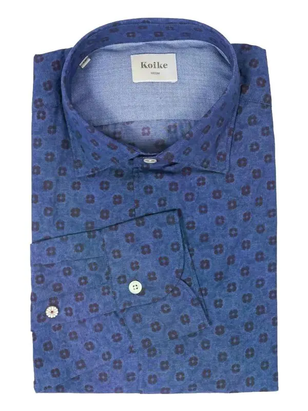 KOIKE BARCELONA Printed Long-sleeve Shirt - Blue