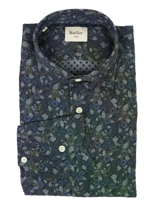 KOIKE BARCELONA Floral-print Shirt - Blue