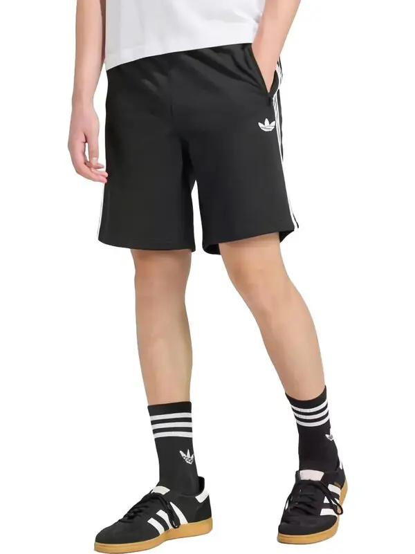 Adidas Embroidered Logo Side-stripe Shorts - Black