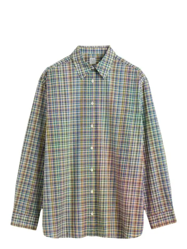 TOTEME Checked Button-down Shirt - Blue