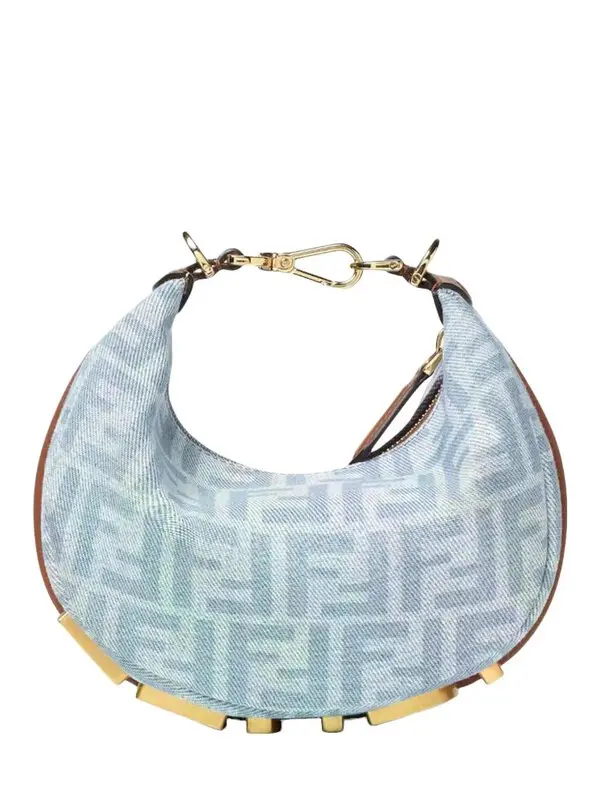 Fendi Mini Baguette Cross Body Bag - Blue