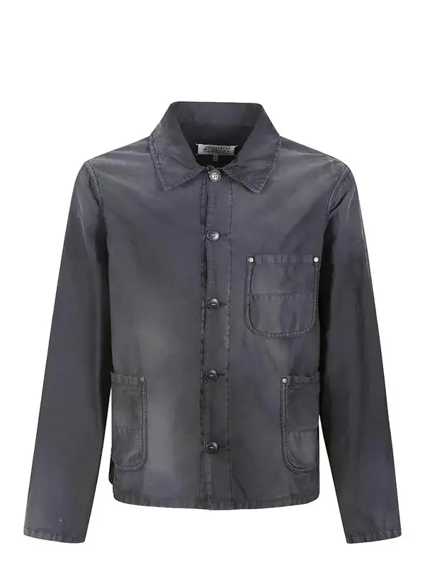 MAISON MARGIELA Stone-washed Shirt Jacket - Grey