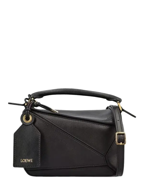 Loewe Mini Featherlight Puzzle Tote Bag - Black