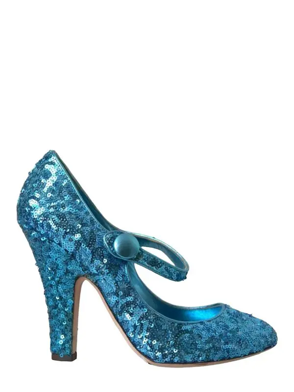 Dolce & Gabbana Embellished Mary Jane Pumps - Blue