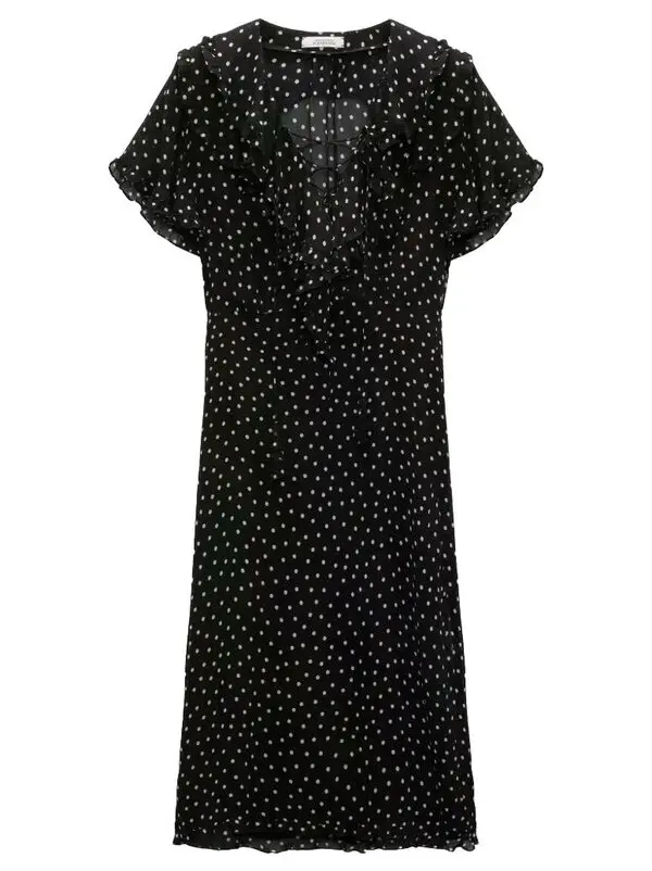Dorothee Schumacher Dancing Dots Midi Dress - Black