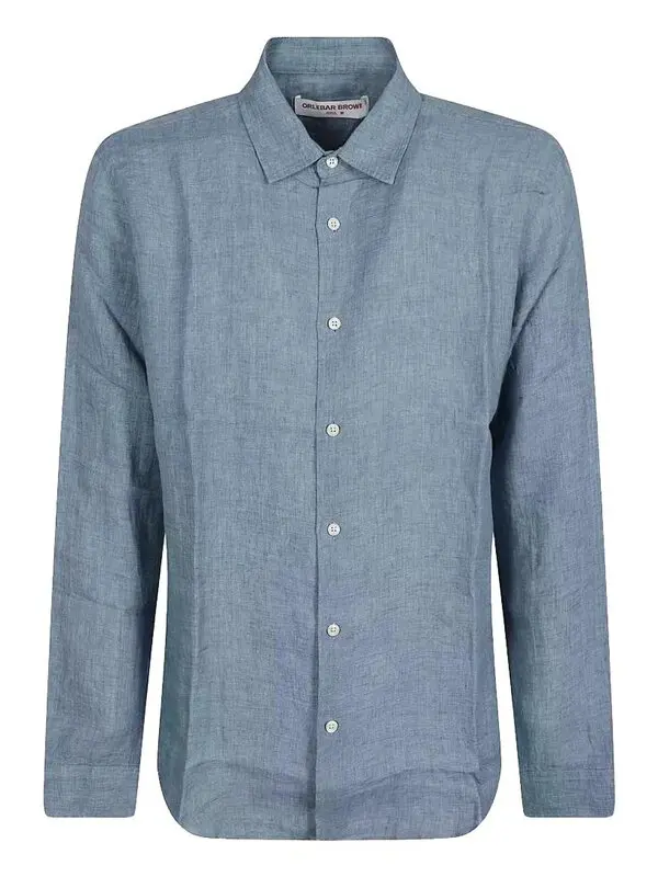 Orlebar Brown Giles Long-sleeve Shirt - Blue