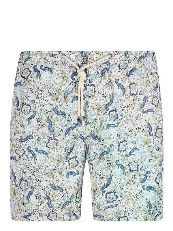 Orlebar Brown Bulldog Paisley Print Swim Shorts - Neutrals