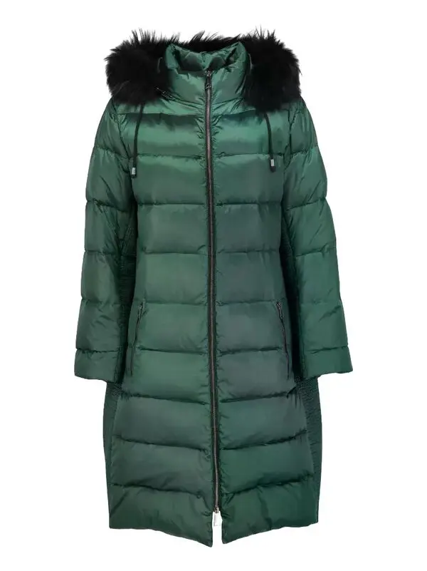 CARACTÈRE Hooded Coat - Green