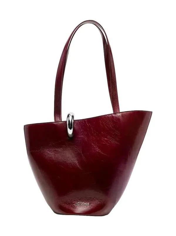 Jacquemus Le Bambola Moyen Leather Bucket Bag - Red