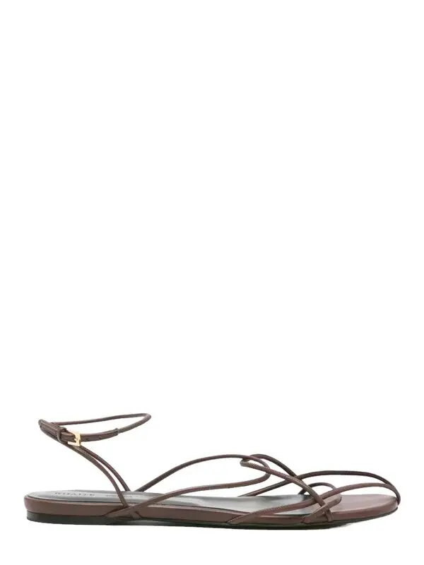 Khaite Loulou Flat Sandals - Brown