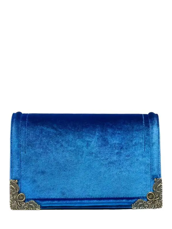 Alexander McQueen Velvet Clutch Bag - Blue