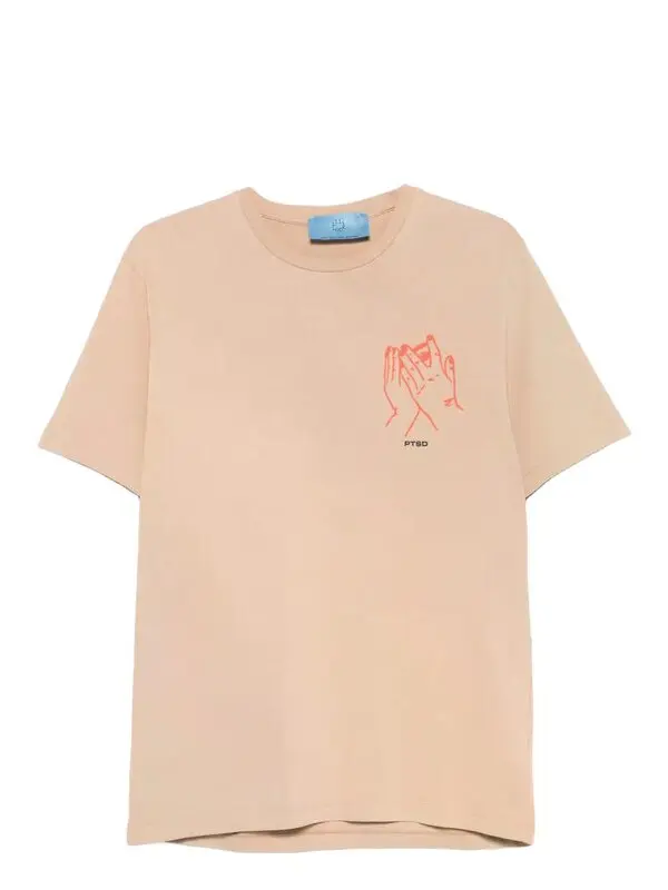 11 11 L.U.C.K. Graphic Print T-shirt - Orange