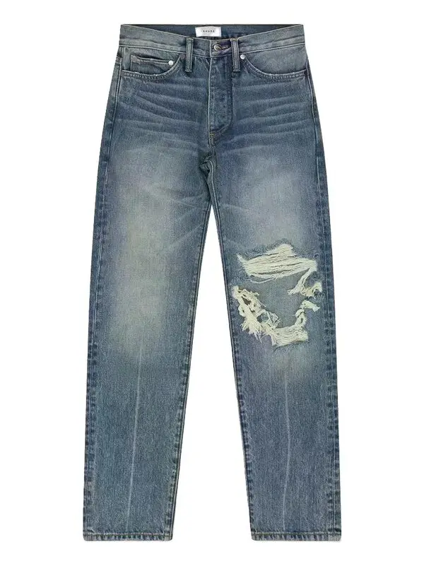 Rhude Distressed Whiskering-effect Jeans - Blue