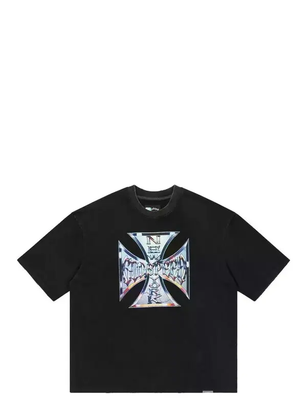 GODSPEED Chrome Motto Graphic-print T-shirt - Black