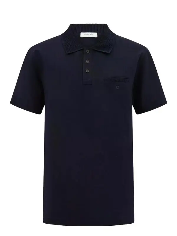 FERRAGAMO Cotton Polo Shirt - Blue