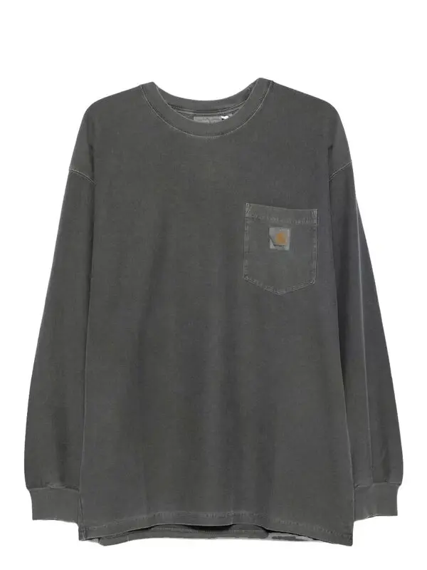 Carhartt Work In Progress Logo Patch Pocket T-shirt - Grey