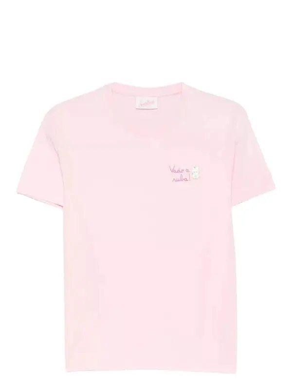 MC2 SAINT BARTH Emilie Logo Embroidered T-shirt - Pink