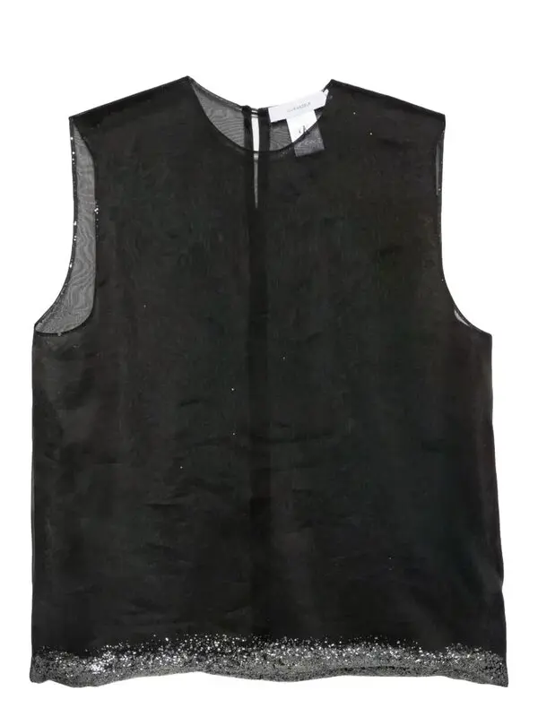 JULIE KEGELS Sequin Embellished Sleeveless Top - Black
