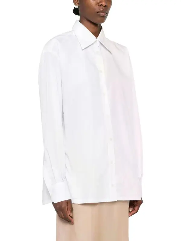 JULIE KEGELS Lipstick Print Long Sleeve Shirt - White