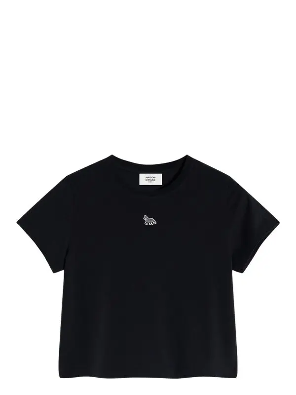 Maison Kitsuné Speedy Fox Patch Crewneck T-shirt - Black
