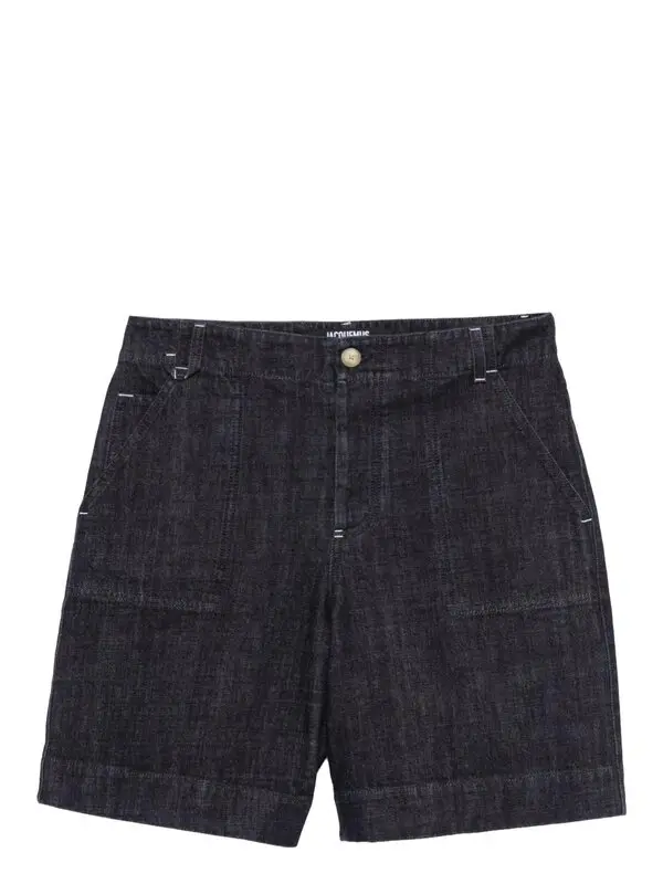 Jacquemus Le Short De Nîmes Denim Shorts - Black
