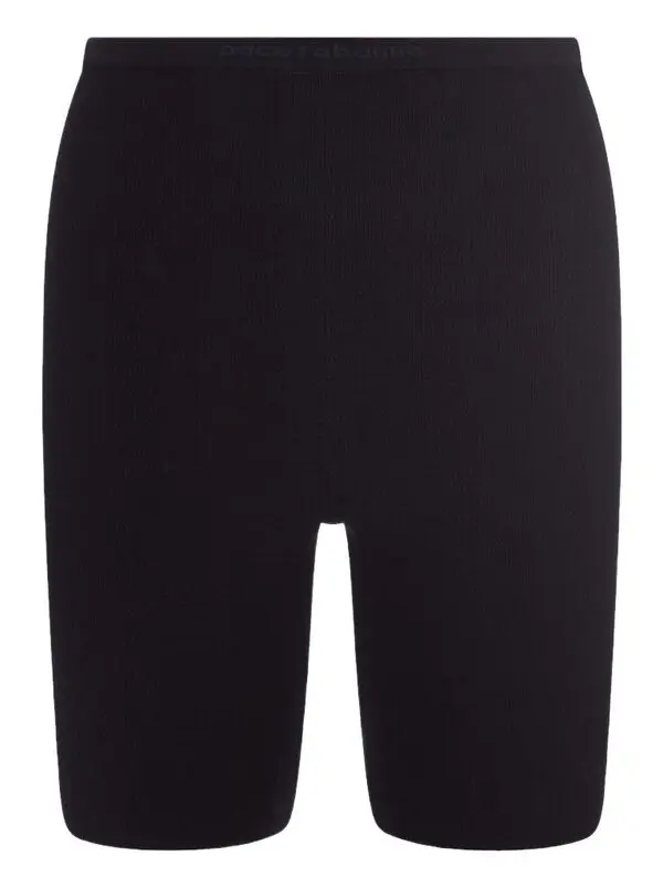 Rabanne Logo Embroidered Cycling Shorts - White