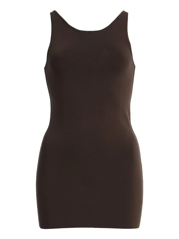TOTEME Classic Compact Knit Tank Top - Brown