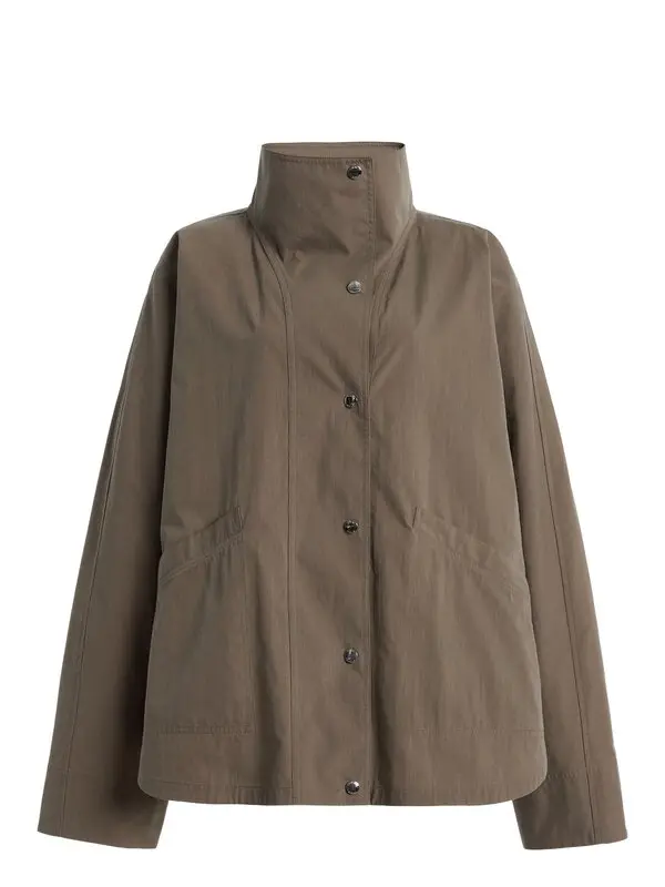 TOTEME Cotton-nylon Oversized Parachute Jacket With Funnel Neck - Green