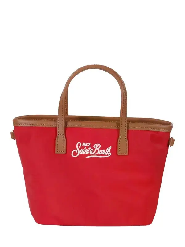 MC2 SAINT BARTH Logo Embroidered Tote Bag - Red