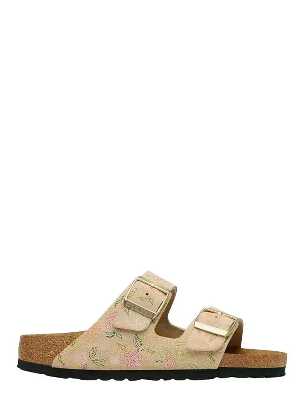 BIRKENSTOCK Arizona Floral-print Sandals - Neutrals