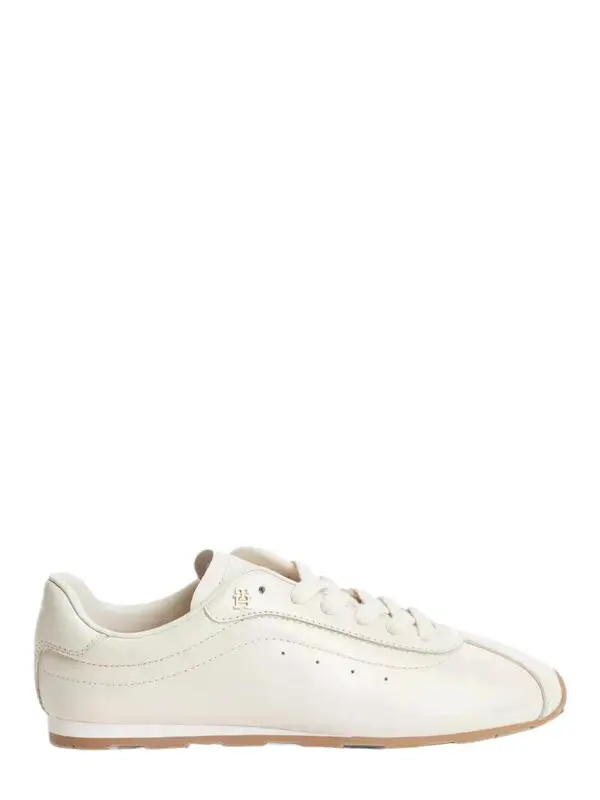 Tommy Hilfiger Monogram Leather Sneakers - Neutrals