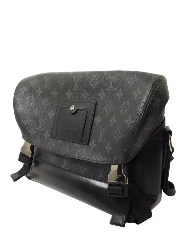 LOUIS VUITTON Monogram Eclipse Voyager Messenger Bag - Black