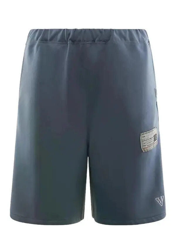 Mihara Yasuhiro Logo Patch Panelled Shorts - Blue