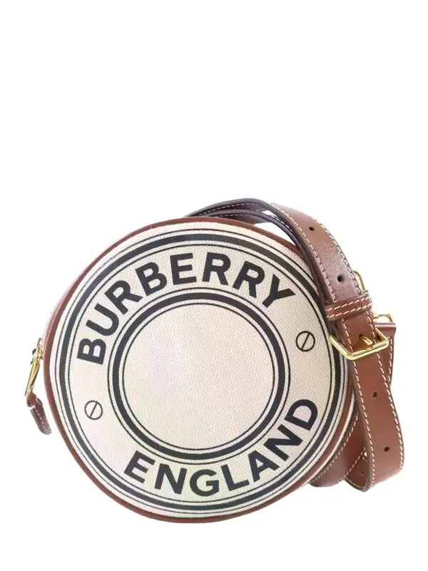 Burberry Louise Leather Trim Shoulder Bag - Neutrals
