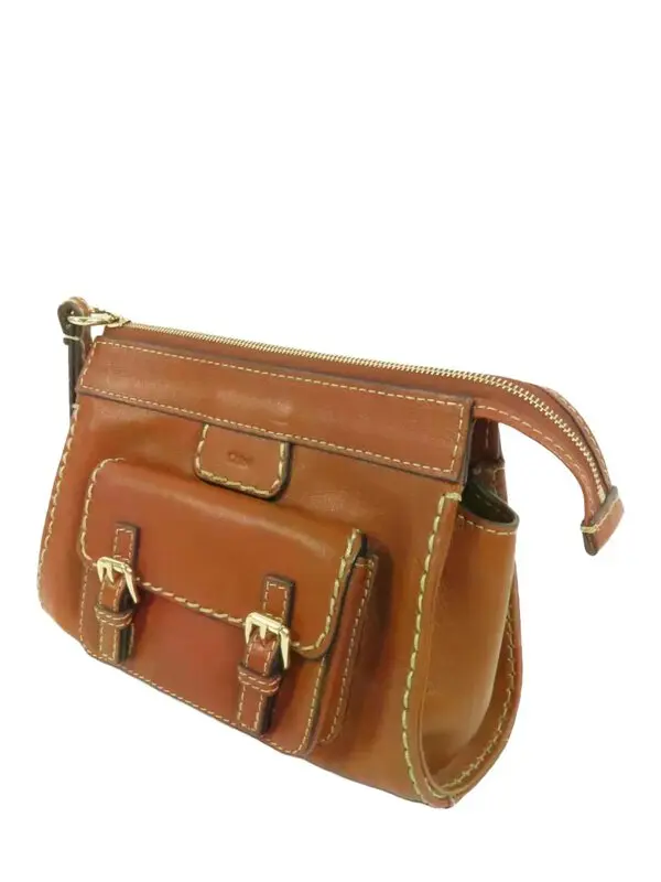 Chloé Edith Calfskin Clutch Bag - Brown