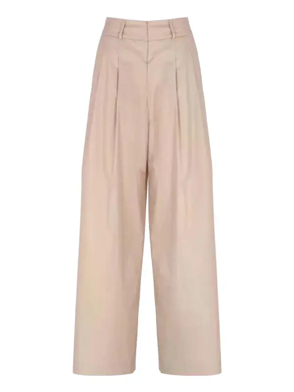 Peserico Pleated Wide-leg Trousers - Neutrals