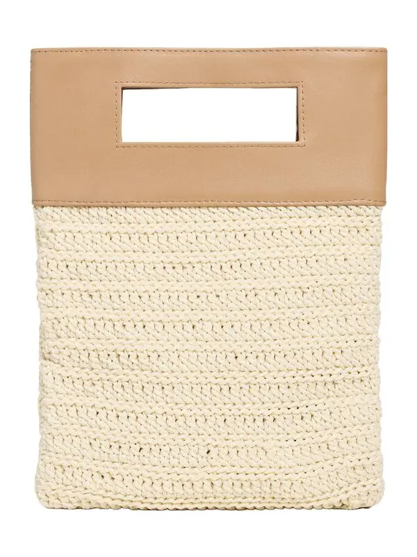 Binge Knitting Aurora Mini Fold Over Clutch - Eggshell Combo